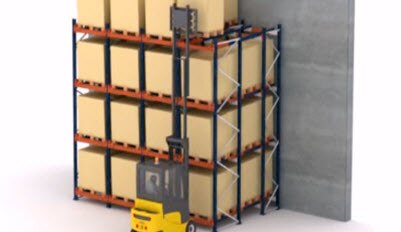 Push-back pallet racking animation - Mecalux.ng